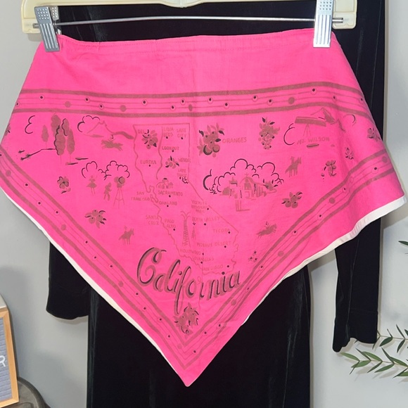 Accessories | Vintage Pink California Map Bandana | Poshmark